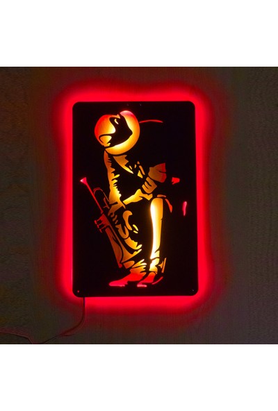 Melek Pazarı Caz Trompetçisi Miles Davis LED Işıklı Dekoratif Ahşap Tablo Melek Pazarı Caz Trompetçisi Miles Davis LED Işıklı Dekoratif Ahşap Tablo