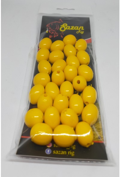 Sazan Rig Oval Boncuk 14 mm (Dar Delik) Sazan Rig Oval Boncuk 14 mm (Dar Delik)