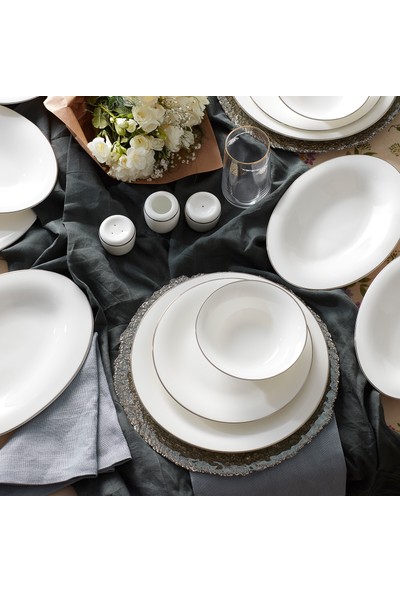 Karaca Fine Pearl Fame 58 Parça 12 Kişilik Inci Yemek Takımı