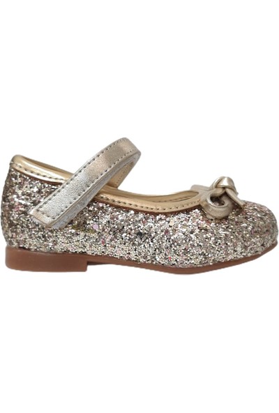 İlhan Paşaoğlu Pullu Babet Bebek Ayakkabısı Dore İlhan Paşaoğlu Pullu Babet Bebek Ayakkabısı Dore