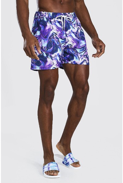 Xhan Mavi Desenli Deniz Şortu 1YXE5-44994-12 Xhan Mavi Desenli Deniz Şortu 1YXE5-44994-12