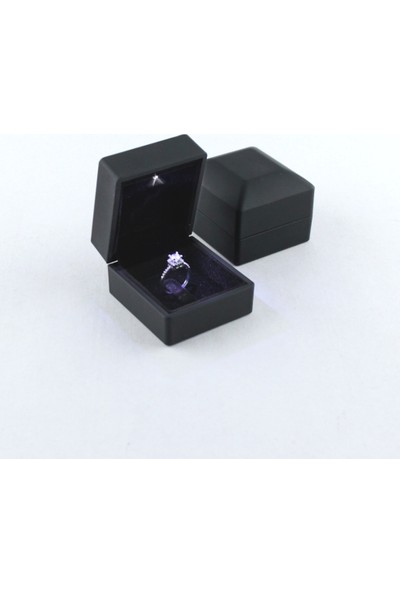 Entina Işıklı Siyah Yüzük Kutusu