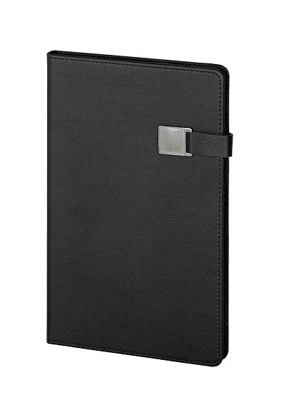 Pulko Promosyon Not Defteri, 13 x 21 Cm, Termo Deri, Sert Kapak, 224 Sayfa, Çizgili Siyah