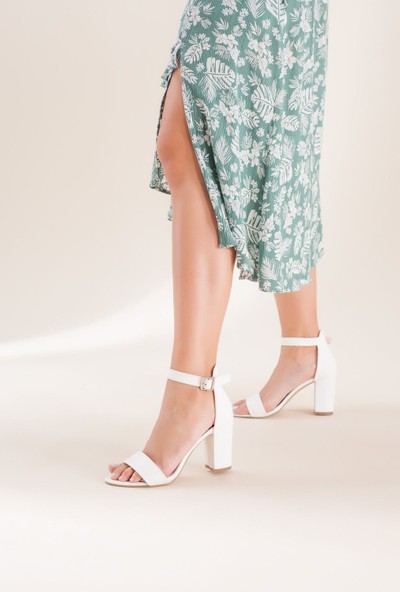 Adım Adım Kadın Beyaz Topuklu Ayakkabı • A202YVTR0005