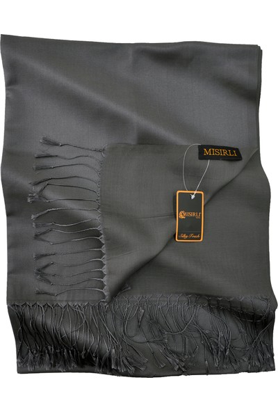 Mısırlı Antrasit Ipek Görünümlü Koza Şal