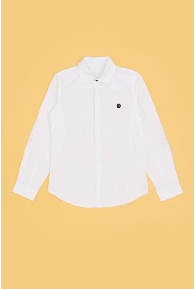 B&G Store Erkek Çocuk Beyaz Gömlek 20FW0NB3608