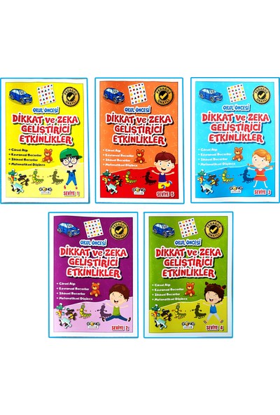 Harika Yayınları - Dikkat Güçlendirici ve Zeka Geliştirici Etkinlik Seti 4 - 6 Yaş - 5 Kitap Harika Yayınları - Dikkat Güçlendirici ve Zeka Geliştirici Etkinlik Seti 4 - 6 Yaş - 5 Kitap