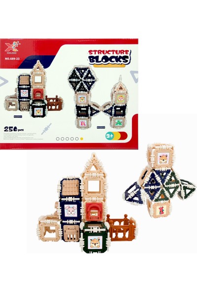 Parstek Structure Blocks 3D Puzzle Yapı ve Tasarım Blokları 250 Parça Parstek Structure Blocks 3D Puzzle Yapı ve Tasarım Blokları 250 Parça