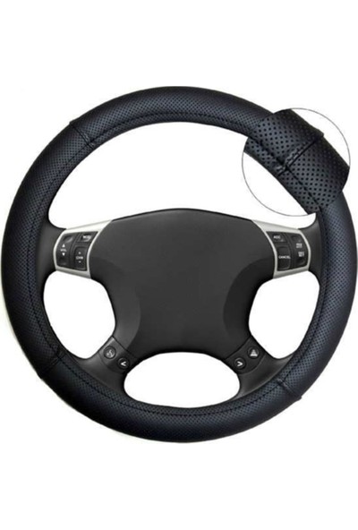 SüslenOto Direksiyon Kılıfı - Kutulu Noktalı - Siyah (37 - 38 Cm) CS-CB015S