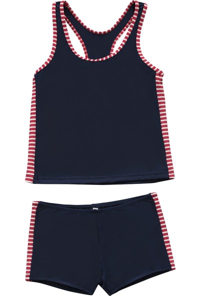 Endeep Kız Çocuk Lacivert Şortlu Tankini