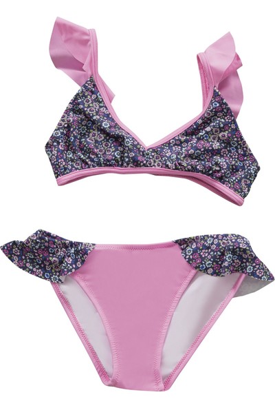 Endeep Kız Çocuk Çiçek Desenli Volanlı Bikini Takımı Endeep Kız Çocuk Çiçek Desenli Volanlı Bikini Takımı