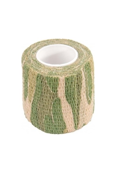 Hunthink Açık Yeşil Kamuflaj 5cm x 4,5mt Su Geçirmez Elastik Gizlenme Bandajı