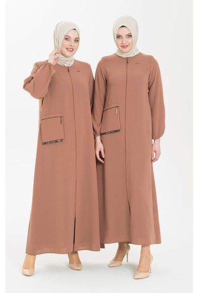 Beyza Metal Boncuk Detaylı Soğan Kabuğu Ferace 3323 Beyza Metal Boncuk Detaylı Soğan Kabuğu Ferace 3323