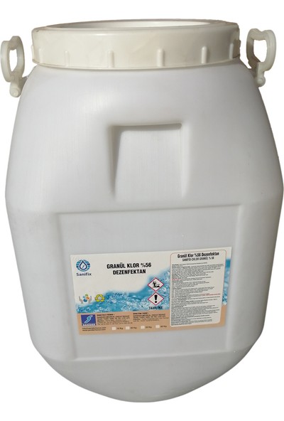 Sanifix Granül Toz Klor 56 Lık 25KG Havuz Kimyasalı Sanifix Granül Toz Klor 56 Lık 25KG Havuz Kimyasalı