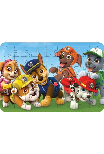 Güven Serigrafi Paw Petrol 54 Parça Çerçeveli Ahşap Puzzle Yapboz