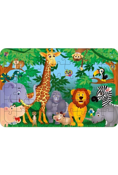 Güven Serigrafi Hayvanlar 54 Parça Ahşap Çerçeveli Puzzle Yapboz Güven Serigrafi Hayvanlar 54 Parça Ahşap Çerçeveli Puzzle Yapboz