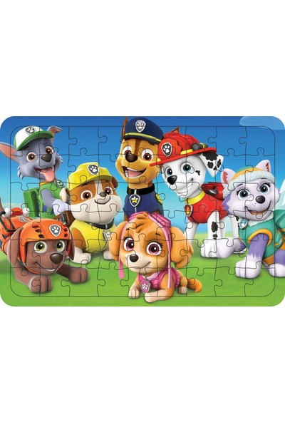 Güven Serigrafi Paw Petrol 2 54 Parça Çerçeveli Ahşap Puzzle Yapboz