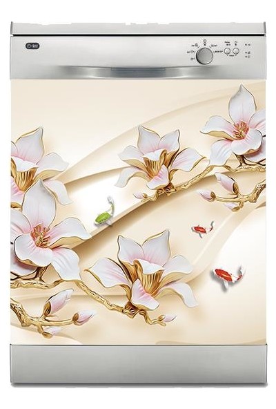 Jasmin2020 Bulaşık Makinası Sticker Kaplama Etiketi 3D Balıklar Gül Jasmin2020 Bulaşık Makinası Sticker Kaplama Etiketi 3D Balıklar Gül