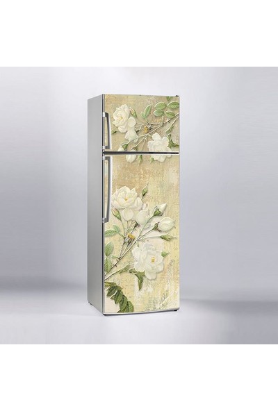 Jasmin2020 Buzdolabı Sticker Kaplama Etiketi Kabartma Çiçekler