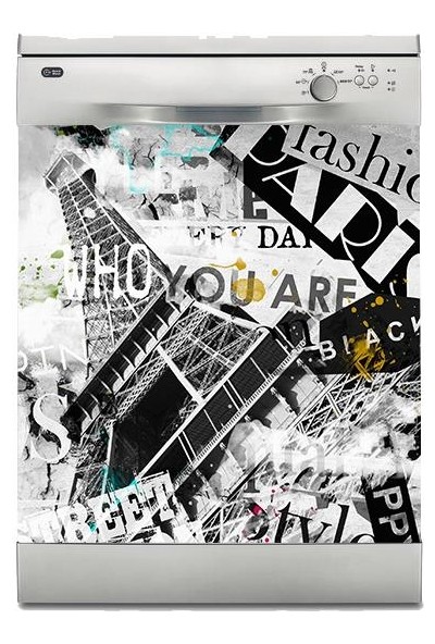 Jasmin2020 Bulaşık Makinası Sticker Kaplama Etiketi Paris Popart Jasmin2020 Bulaşık Makinası Sticker Kaplama Etiketi Paris Popart