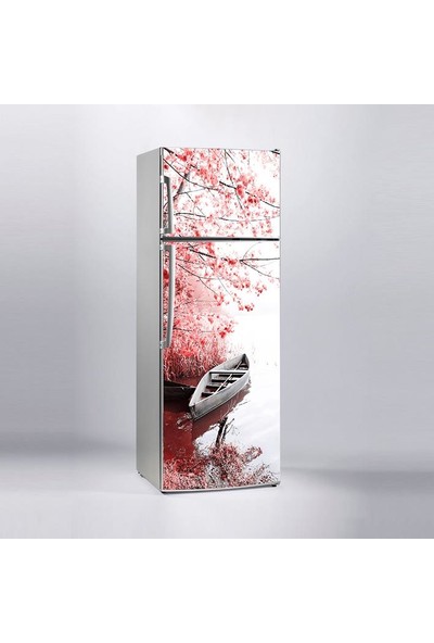 Jasmin2020 Buzdolabı Sticker Kaplama Etiketi Çiçekler Tekne
