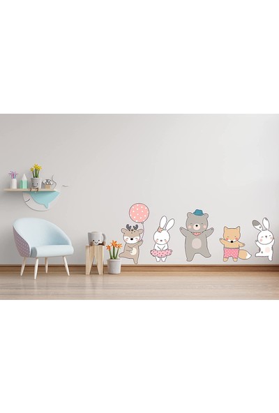 Sticker Masters Sticker Master Mutlu Hayvanlar Happy Animals Çocuk Bebek Odası Duvar Sticker