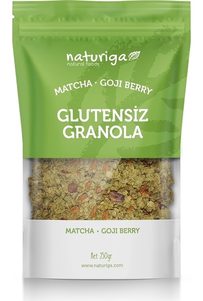Naturiga Glutensiz Matcha & Goji GRANOLA(250GR) Naturiga Glutensiz Matcha & Goji GRANOLA(250GR)