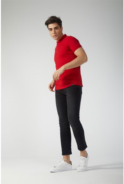 The Champ Basic Polo Yaka Organik Pamuk Tshirt Kırmızı