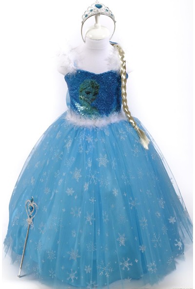 Pumpido Meneviş Kız Çocuk Elsa Gelinlik