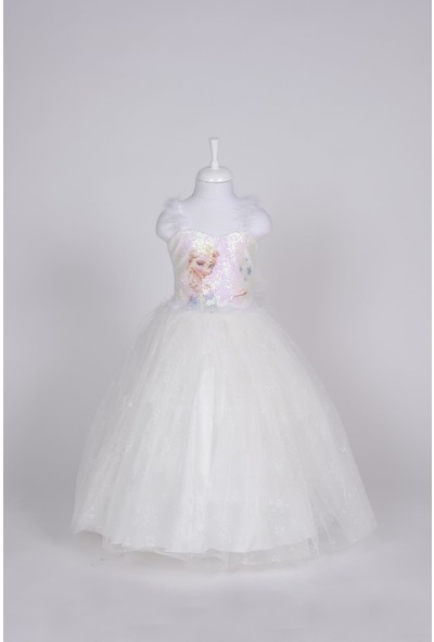 Pumpido Meneviş Kız Çocuk Elsa Gelinlik