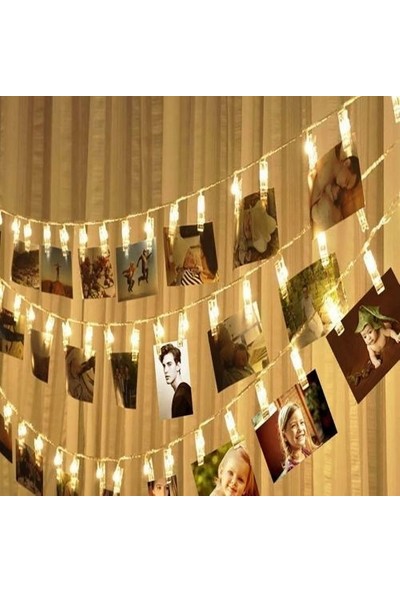 LED Işıklı Fotoğraf Mandalları 20 Adet