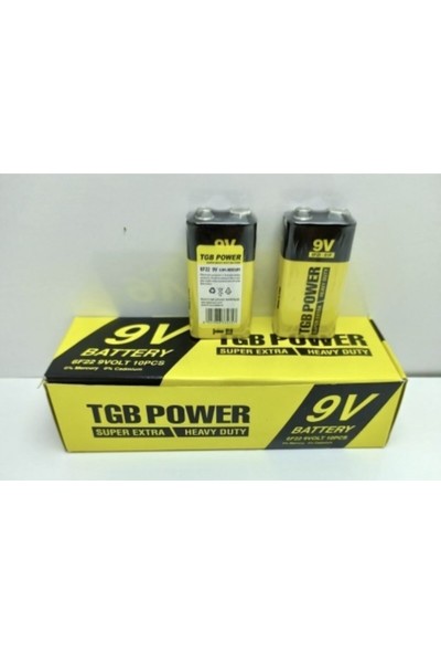 Tgb Power 9V Yassı Pil Kare Pil Oyuncak Kumandası Pili