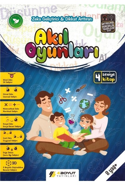 4 Boyut Yayınları 8+ Yaş 4 Boyutlu Zeka Geliştirici ve Dikkat Arttıran Akıl Oyunları Seti 4 Boyut Yayınları 8+ Yaş 4 Boyutlu Zeka Geliştirici ve Dikkat Arttıran Akıl Oyunları Seti