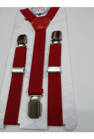 Terry Metal Uçlu Ayarlanabilir Çocuk Pantolon Askısı