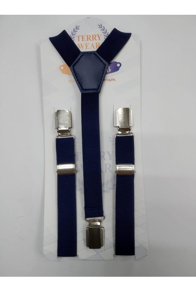 Terry Metal Uçlu Ayarlanabilir Çocuk Pantolon Askısı