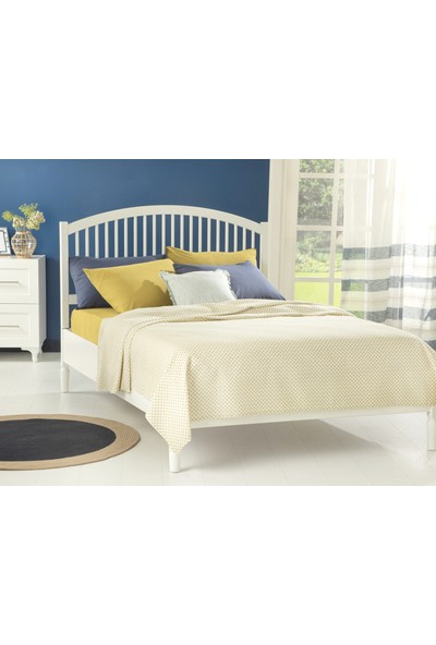 English Home Petit Florets Baskılı Çift Kişilik Pike 200 x 220 cm Kivi Yeşili