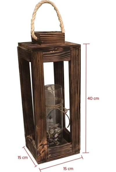 Doruk Dekor 40 cm Tekli Fener Mumluk Doruk Dekor 40 cm Tekli Fener Mumluk