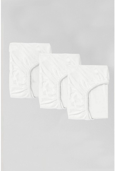 Cotenconcept 3'lü Penye 60 x 120 cm Beyaz 4 Tarafı Saran Lastikli Çarşaf Cotenconcept 3'lü Penye 60 x 120 cm Beyaz 4 Tarafı Saran Lastikli Çarşaf