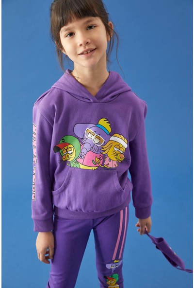 Defacto Kız Çocuk Kral Şakir Lisanslı Kapüşonlu Sweatshirt T1977A621SP