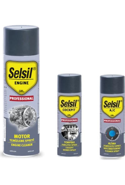 Selsil 3'lü Oto Bakım Seti