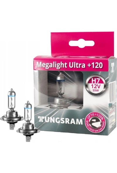 Tungsram H7 Megalight Ultra+%120 %30 Beyaz 12V 55W Tungsram H7 Megalight Ultra+%120 %30 Beyaz 12V 55W