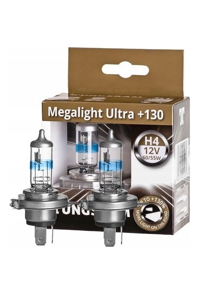 Tungsram Megalight Ultra H4 +%130 Fazla Işık %30 Beyaz Ampul Tungsram Megalight Ultra H4 +%130 Fazla Işık %30 Beyaz Ampul
