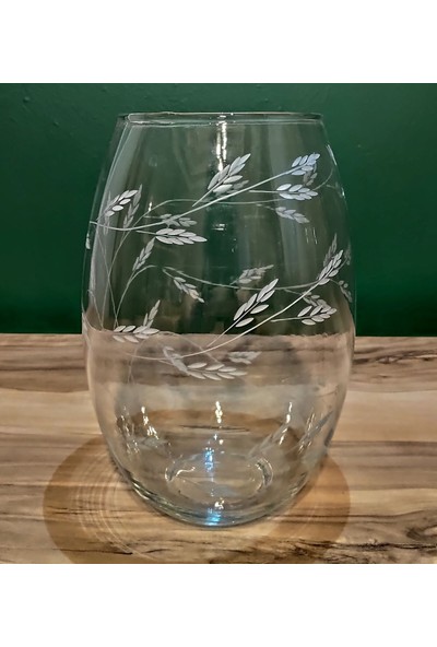 Decocia V15805 Orta Boy Sürgün Desenli Işlemeli Cam Vazo Decocia V15805 Orta Boy Sürgün Desenli Işlemeli Cam Vazo