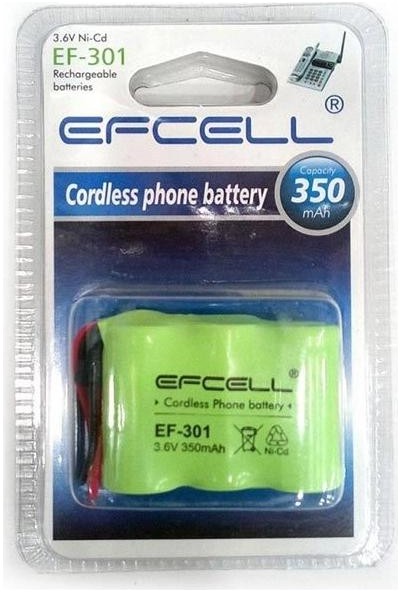 Efcell Telsiz Telefon Pili 3.6V 350MAH Ni-Mh Efcell EF-301 Efcell Telsiz Telefon Pili 3.6V 350MAH Ni-Mh Efcell EF-301
