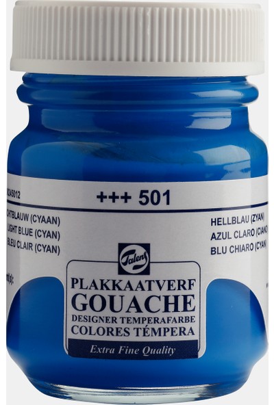 Talens Guaj Boya Tüp 501 Light Blue Cyan 16 ml Talens Guaj Boya Tüp 501 Light Blue Cyan 16 ml