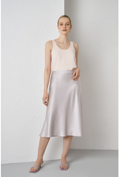 Zua Store Pera Saten Etek Taş Rengi Zua Store Pera Saten Etek Taş Rengi