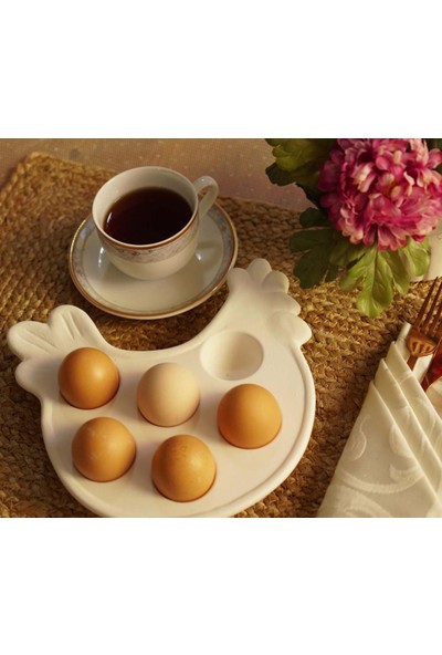 Handizayn 6'lı Seramik Ham Yumurtalık