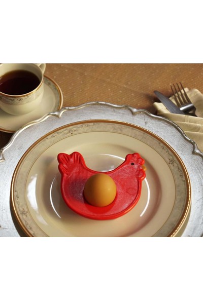 Handizayn Tekli Kırmızı Seramik Yumurtalık Handizayn Tekli Kırmızı Seramik Yumurtalık