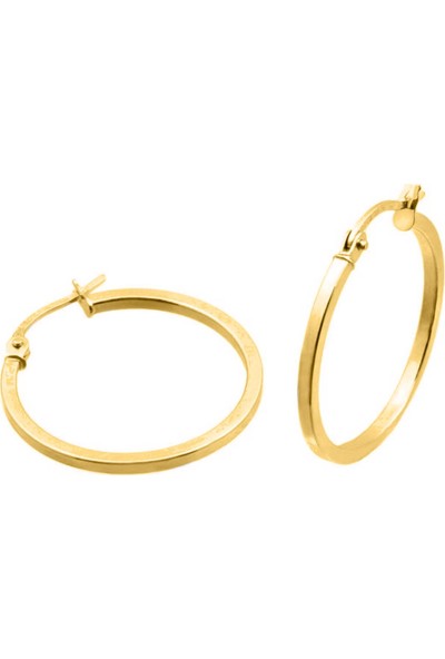 Bilezikci Klasik 2,3 cm Çaplı Halka Altın Küpe Bilezikci Klasik 2,3 cm Çaplı Halka Altın Küpe