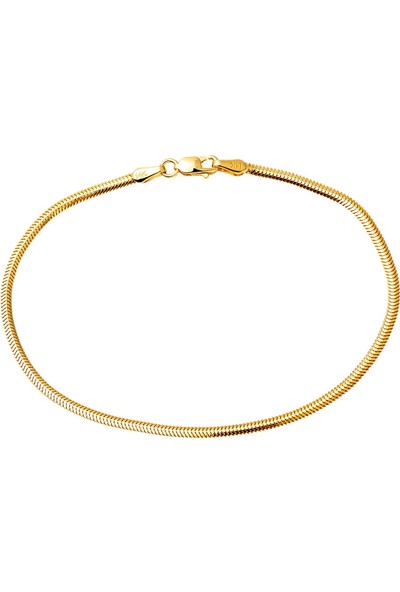 Bilezikci Balıksırtı 14 Ayar Taşsız Altın Bileklik